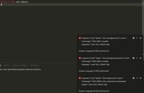 Errors On Run Current Command · Issue 57 · Zabel Xyzplsql Language