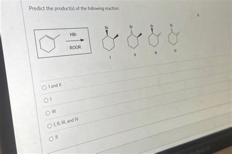 Solved Predict The Product S Of The Following Reaction Chegg