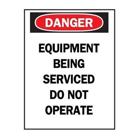 Magnetic Vinyl Sign Danger Equipment Serviced Saunderson Security