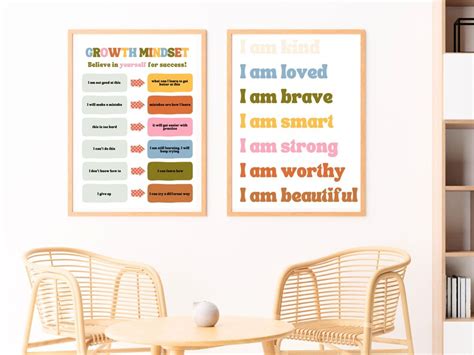 Growth Mindset Printable Classroom Decor Calming Corner Elementary
