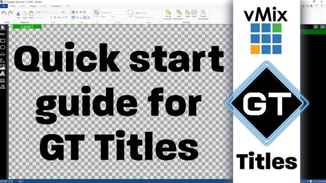 vmix gt title designer quick start guide youtube