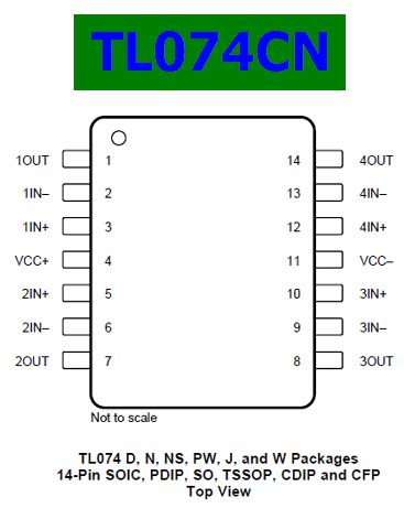 TL074 Op IC Pinout Features Equivalent Datasheet 41 OFF