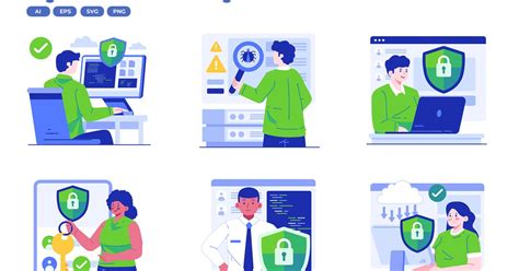 cyber security illustration objects ft crime and information envato