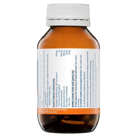 Ethical Nutrients Lysine 20 Off Rrp Cold Sore Defence Australian