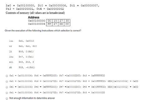 Solved St1 0x00000007 Sso 0 00100000 St0 0X00000006 T3 Chegg