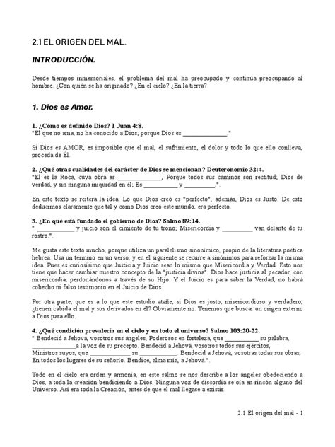 5 2 1 El Origen Del Mal Pdf Lucifer Satán