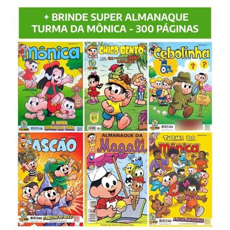 25 GIBIS TURMA da MÔNICA NOVOS e SEM REPETIÇÃO SUPER ALMANAQUE TURMA
