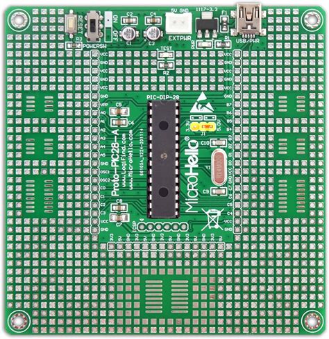 proto pic28 a pic development prototype board with