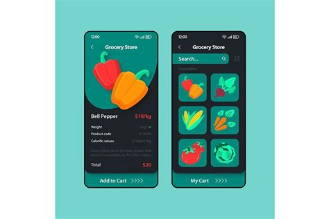 Grocery Store Smartphone Interface Grocery Store Grocery Interface