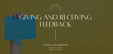 Giving And Receiving Feedback