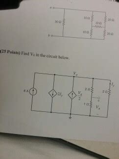 Solved Find V In The Circuit Below Chegg Com