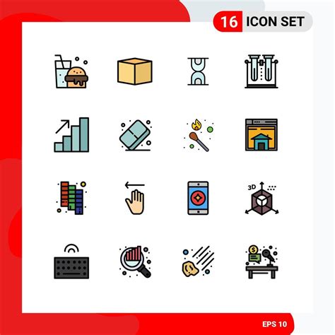User Interface Pack Of 16 Basic Flat Color Filled Lines Of Eraser Career Loading Analytics