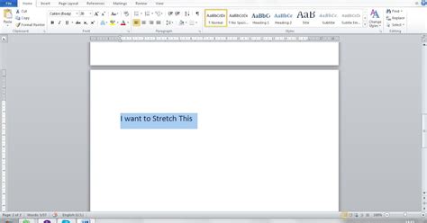 OAS Online Stretch Font Or Text Horizontally In MS Word