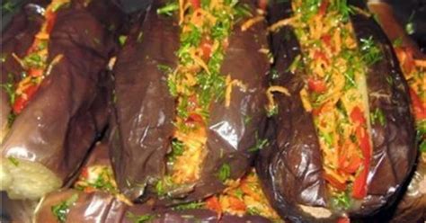 Квашеные баклажаны фаршированные овощами на зиму рецепт фото пошагово и