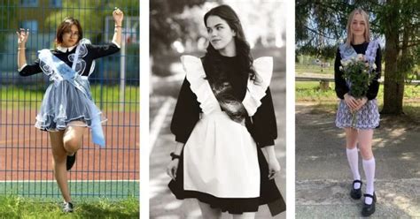 Последний звонок 2024 выпускницы в бантиках и фартучках