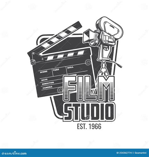 Film Studio Cinematography And Cinema Retro Icon Stock Illustration
