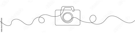 Camera Icon In Continuous Line Drawing Style Line Art Of Photo Camera