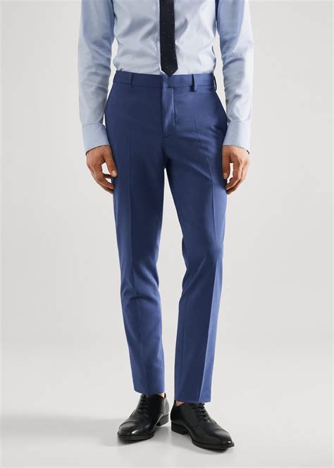 Pantalon Costume Super Slim Fit Tissu Stretch Homme Mango Man France