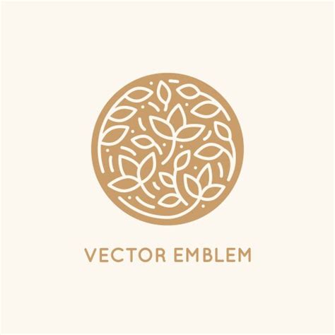 Leaf Texture Circle Decor Pattern Background Vector Image