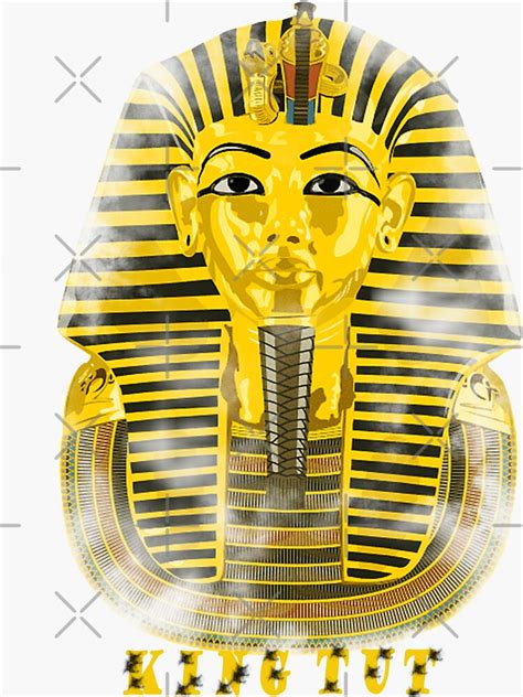 Tutankhamun King Tut Pharaoh In Ancient Egypt Hieroglyphics Sticker