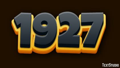 1927 Text Effect And Logo Design Number