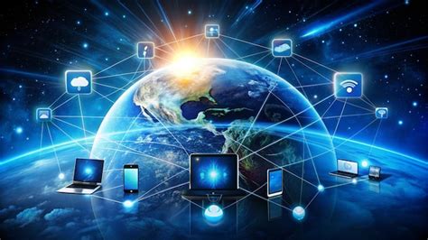 A World With The Words Internet On The Screen Premium Ai Generated Image