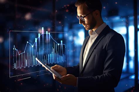 Premium Photo Businessman Using Tablet Data Analysis Interface Global Network