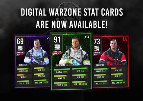 Warzone Stat Digital Stat Cards Drop A Message If You Are Interested Since We Are At The End Of
