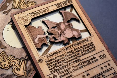 Custom Wooden Pokemon Cards Collectible T Replica Engraved Keepsake