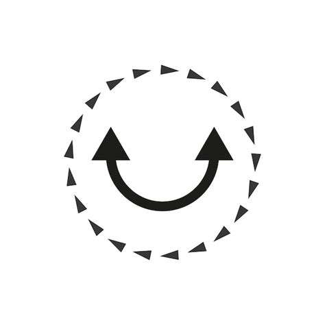 Premium Vector Circular Motion Cycle Icon Rotation Arrows Continuity Concept Simple Abstract