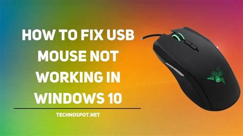 How To Fix Usb Mouse Not Working In Windows 11 10