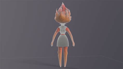3D Model Ember Lumen Pixar Elemental Animated PBR VR AR Low Poly