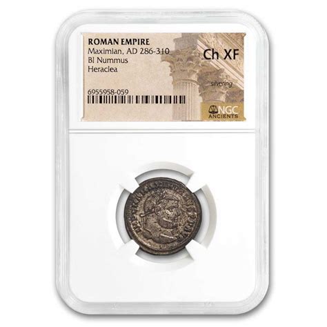 Roman Bi Nummus Maximian 286 310 Ad Ch Xf Ngc Random Coin