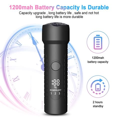 전동 발 파일 페디큐어 키트 방수 발 각질 제거제 사양 키트 2 블랙