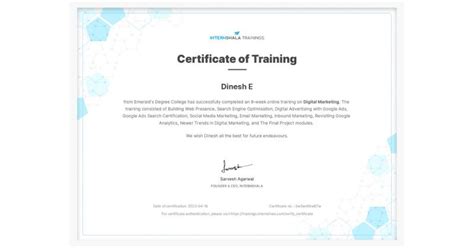 Dinesh E On Linkedin Successfully Completed The Digital Marketing