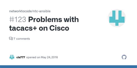 Problems With Tacacs On Cisco · Issue 123 · Networktocodentc Ansible