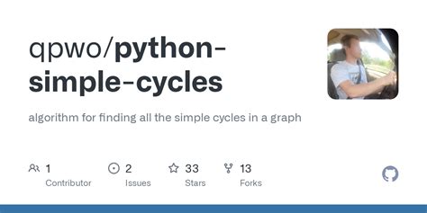 GitHub Qpwo Python Simple Cycles Algorithm For Finding All The Simple Cycles In A Graph