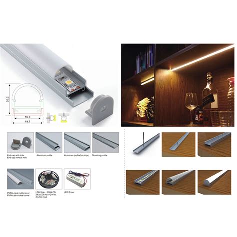 Surface Mounted Light Diffuser Aluminum Led Profile