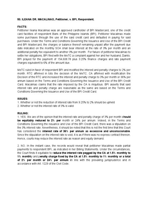 50 Macalinao Vs Bank Of The Philippine Islands 600 Scra 67 2009