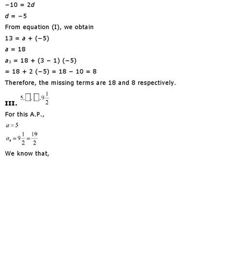 Arithmetic Progression Class 10 Mathematics Ncert Solutions