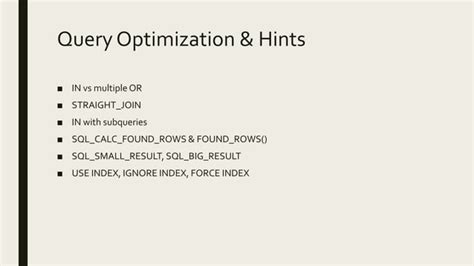 Dbms Modeling And Optimization Ppt