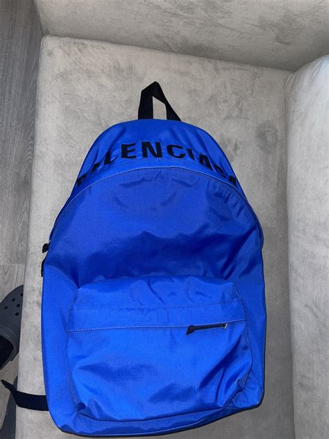 Balenciaga Balenciaga Wheel Backpack Blue Grailed