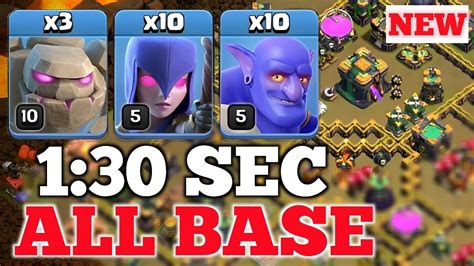 Th14 Golem Bowler Witch Attack With 10 Zap Spell Best Th14 Attack