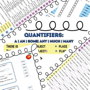 Quantifiers A An Some Any Much Many Worksheets By The Beauty Of Knowledge