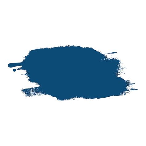 Pintura De Acuarela O Tinta Con Pincel Azul Oscuro Vector Premium
