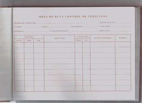 Libreta Bitacora Control Vehiculos Rem Max X 100 H 8 900 En Mercado