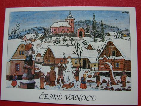 VÁnoce Zima ČeskÉ VÁnoce Děti V Zimě Kresba Josef Lada Série Aukro