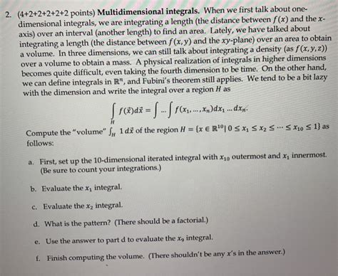 Solved 2 422222 Points Multidimensional Integrals
