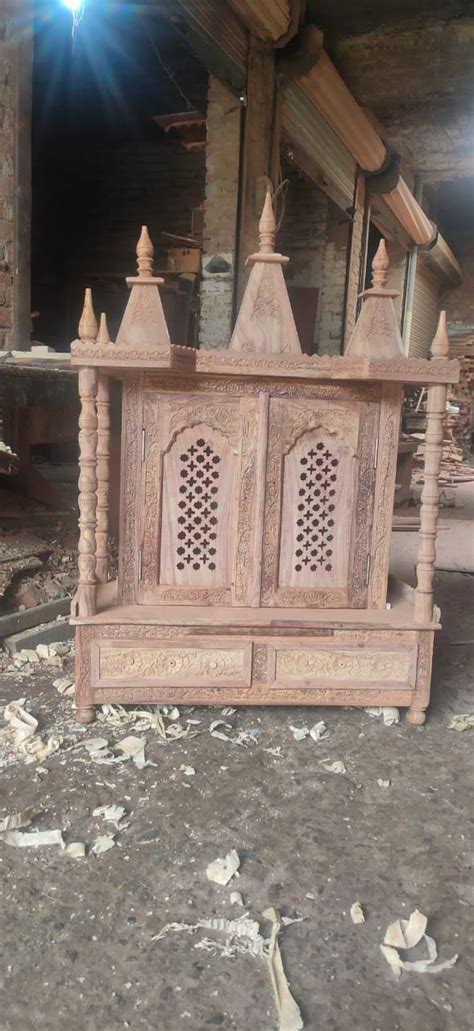 Brown Carved Teak Wood Temple Mandir For Home Rs 15000 Piece B Brown