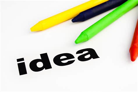 채색기법 왁스 크레용 배치되어 Word Adea 0명에 대한 스톡 사진 및 기타 이미지 0명 교육 사진 이미지 Istock